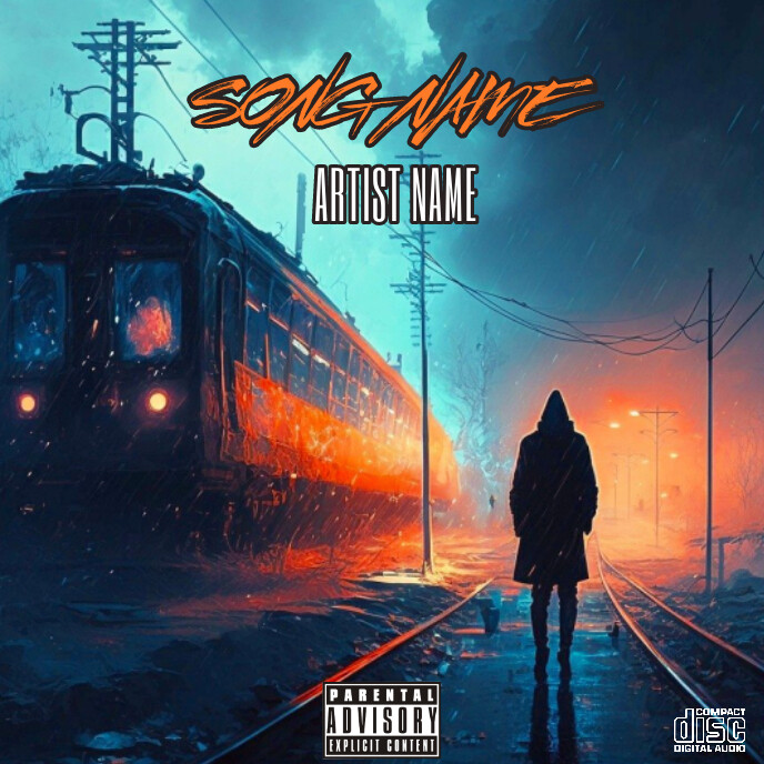 Plantilla de Purple Sad Music Album Cover Album Cover | PosterMyWall