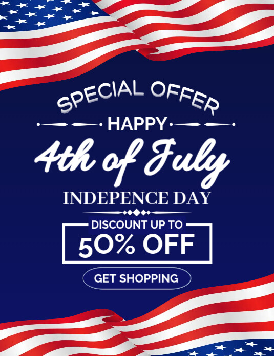 Purple Sale . 4th Of July Sale Flyer (us Letter) Template | PosterMyWall