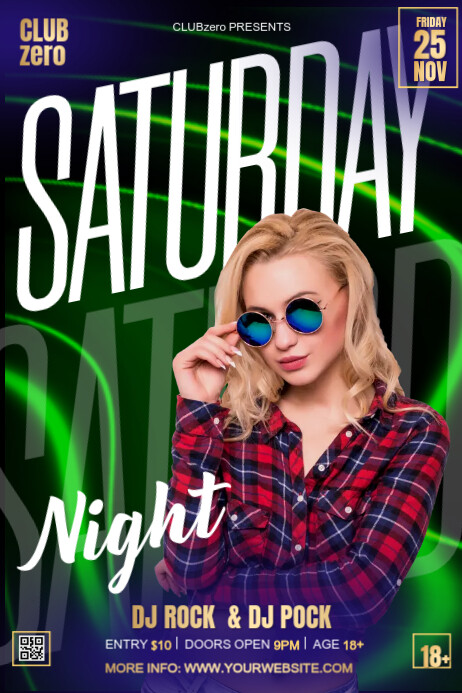Copy of Purple Saturday Night Party Poster | PosterMyWall