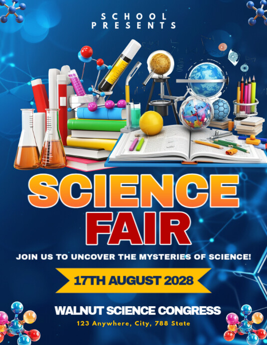 Copy of Purple Science Fair Flyer (us Letter) | PosterMyWall