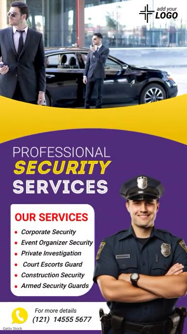 Purple Security Guards Agency, Instagram Ree Template | PosterMyWall