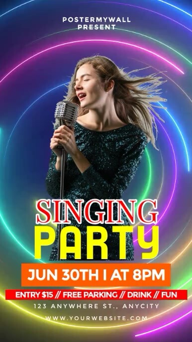 Copy of Purple Singing Party Reel Instagram | PosterMyWall