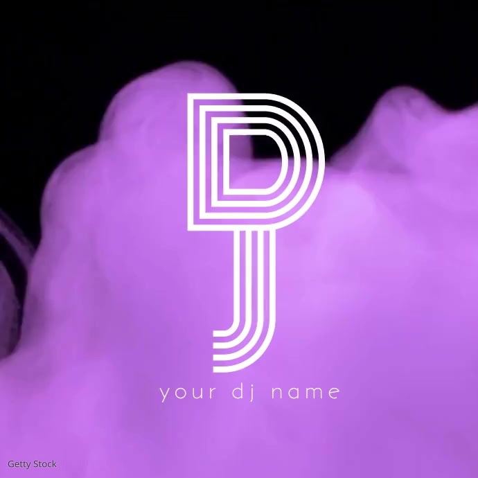 Purple Smokey Modern DJ Logo Video-Vorlage | PosterMyWall