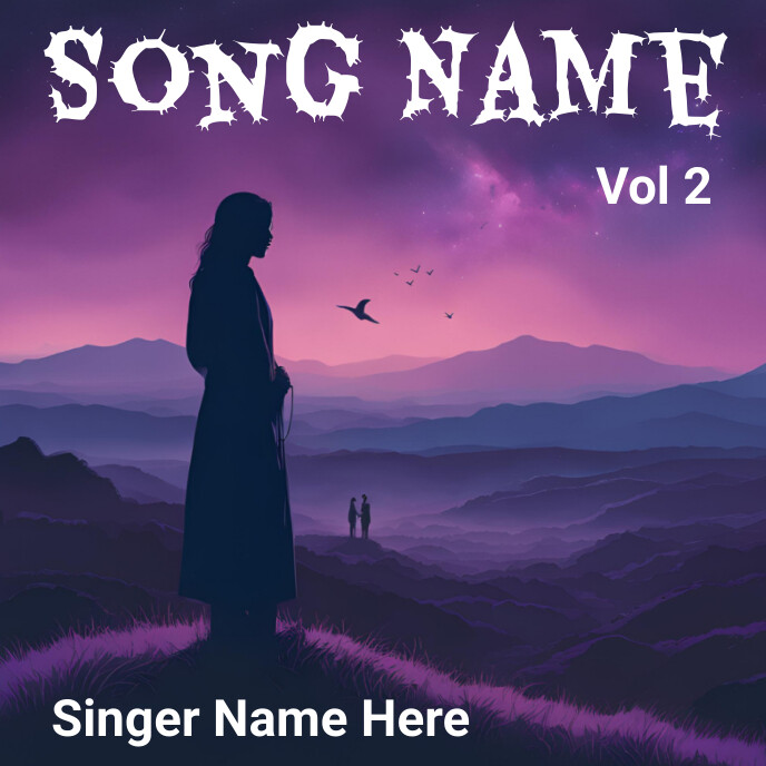 Purple Song Album Cover Album Cover Templat | PosterMyWall