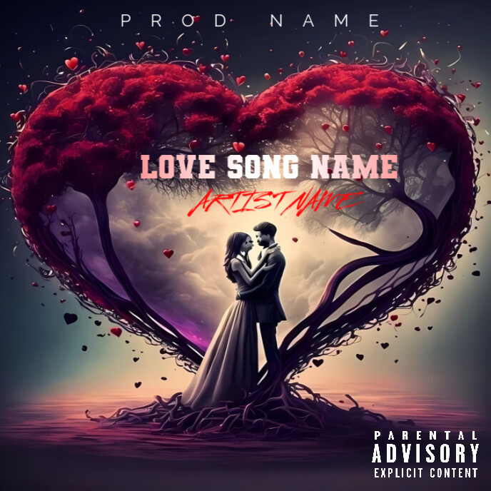 Purple Song Album Cover Templat | PosterMyWall