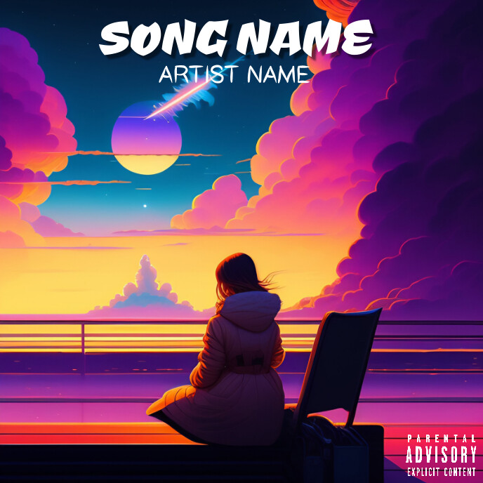 Purple Song Name Album Cover Template | PosterMyWall