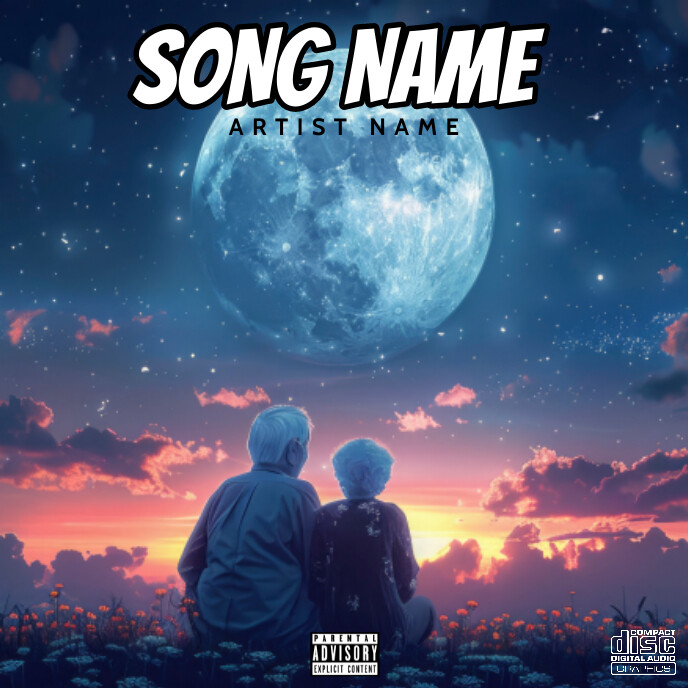 Plantilla de Purple Song Name Album Cover | PosterMyWall