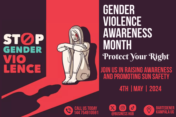 Purple Stop Gender Violence Poster Template | PosterMyWall