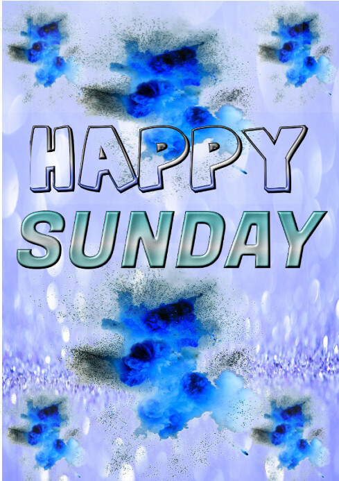 Plantilla de Purple Sunday A4 | PosterMyWall