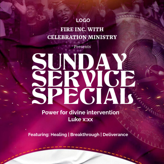 Copy of Purple Sunday Service Instagram Post | PosterMyWall
