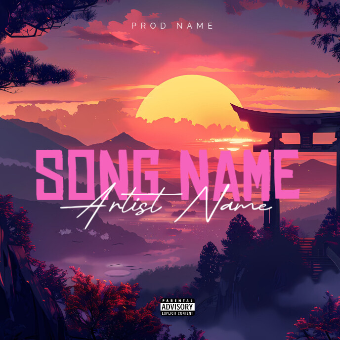 Copy of Purple Sunset Mixtape Cover Album Cover | PosterMyWall