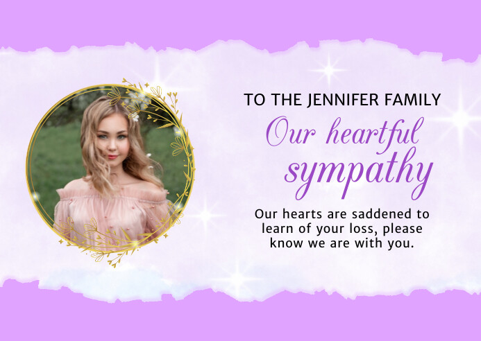 Purple sympathy card Template | PosterMyWall