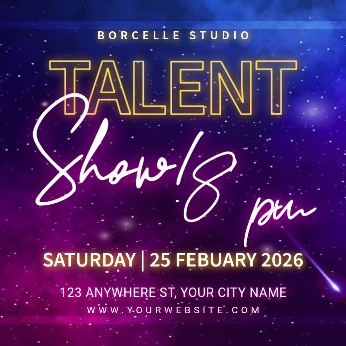 Copy of Purple Talent Show Instagram Post | PosterMyWall
