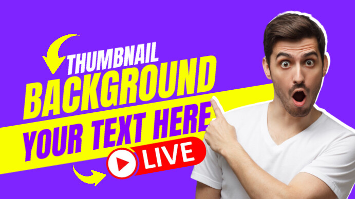 Purple Thumbnail background live template | PosterMyWall