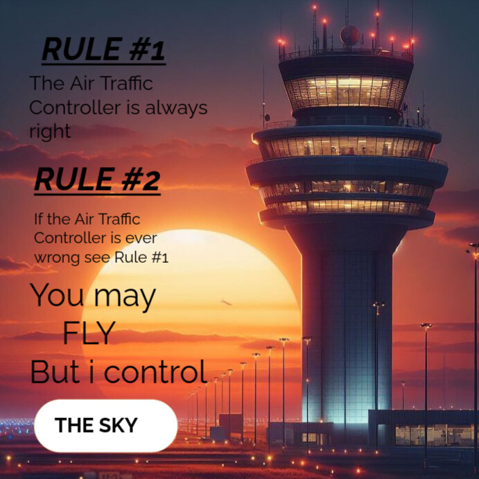 Purple Typographic Air Traffic Instagram Post Template | PosterMyWall