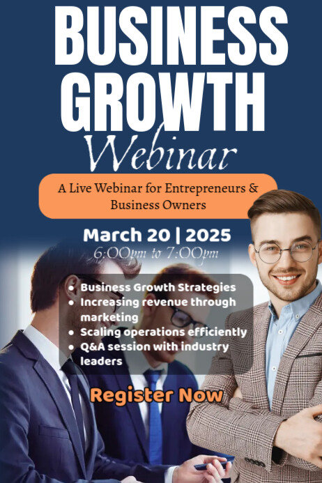 Copy of Purple Typographic Business Group Growth Webinar Poster ...