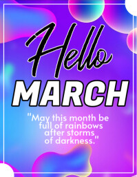 Hello March Template | PosterMyWall