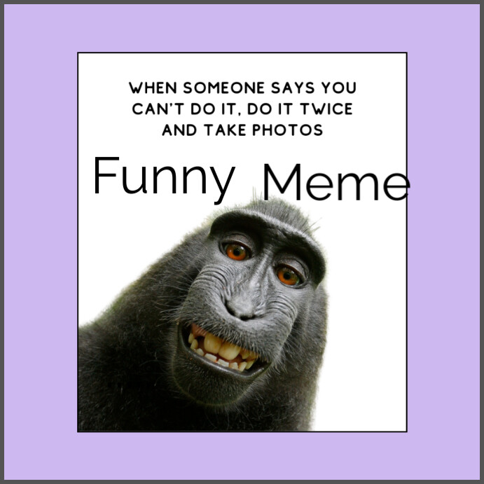 Purple Typographic Humor And Funny Meme Insta Template | PosterMyWall