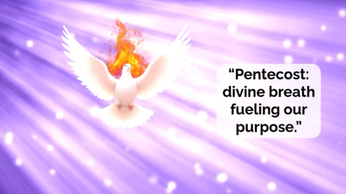 Plantilla de Purple Typographic Pentecost Inspiration Quotes Holy ...