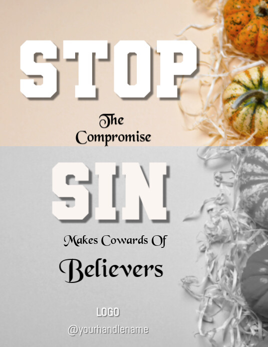 Purple Typographic Stop The Compromise Instag Template | PosterMyWall