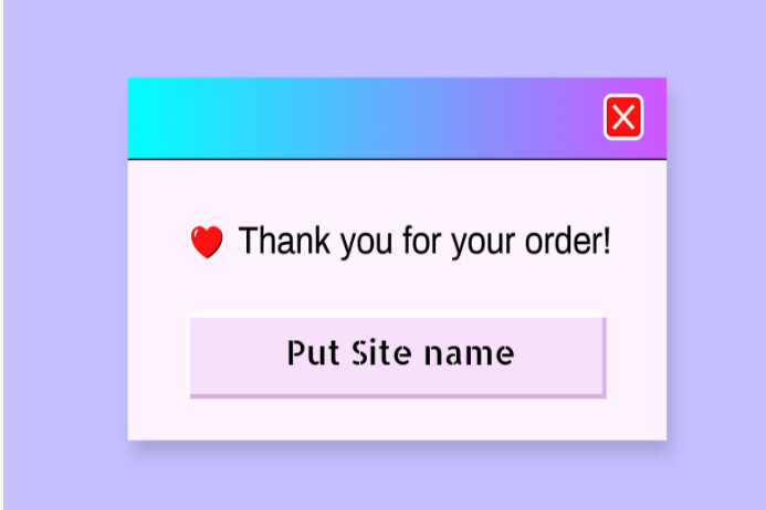 Purple Typographic Thanks For Order Poster Template | PosterMyWall