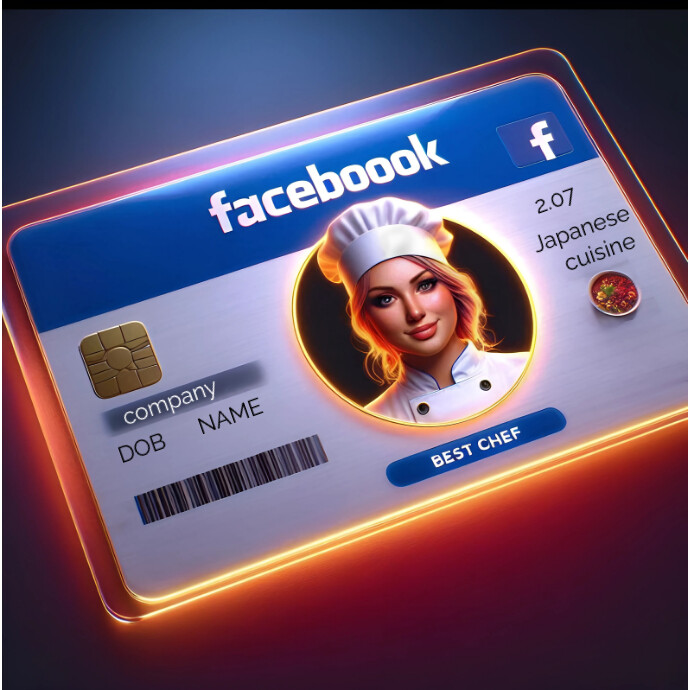 Copy of Purple Typography Facebook Id Card Best Chef | PosterMyWall