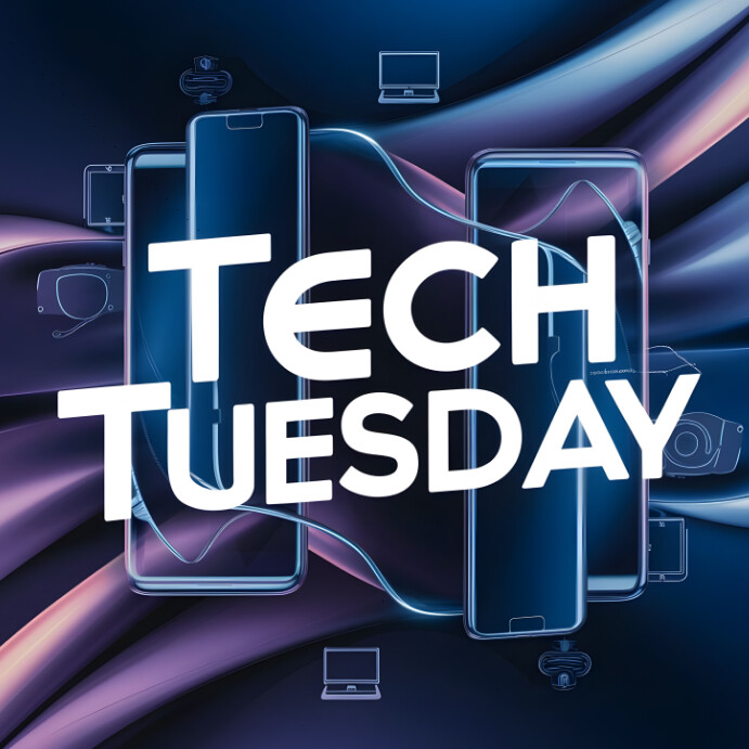 Copy of Purple Typography Tech Tuesday Typography Pos | PosterMyWall