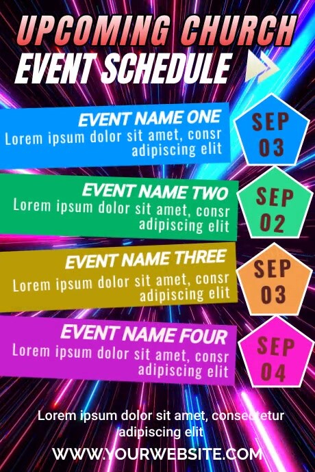 Purple Upcoming Event Ads Poster Template | PosterMyWall