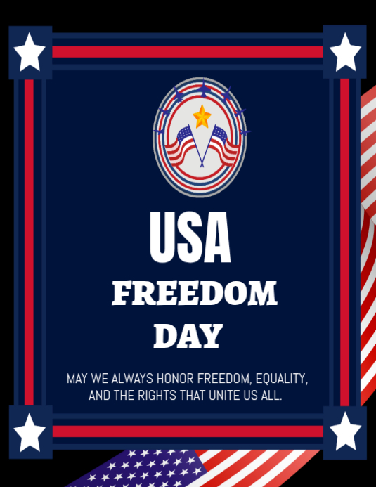 Purple USA Freedom Day Flyer Template | PosterMyWall