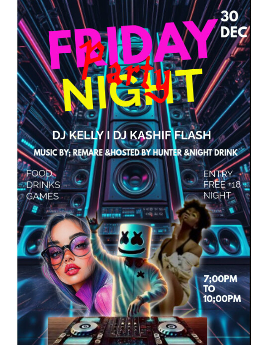Copy of Purple Vintage Friday Night Flyer (us Letter) | PosterMyWall