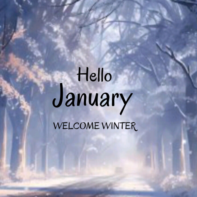 Plantilla de Purple Vintage Hello January Instagram Post | PosterMyWall
