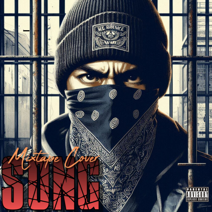 Purple Vintage Man In Jail Mixtape Cover Album Cover Template ...