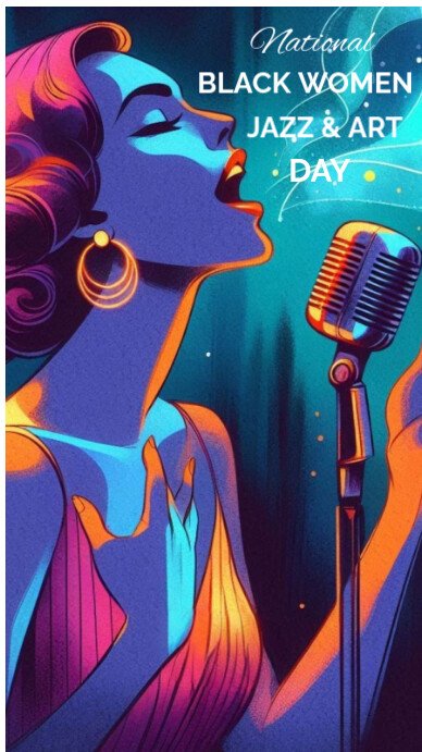 Copy of Purple Vintage National Black Women In Jazz And Art Day ...