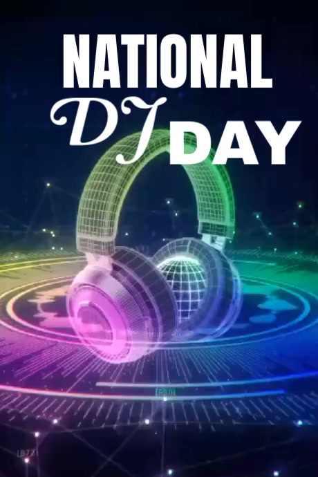 Purple Vintage National Dj Day Poster Poster Template | PosterMyWall