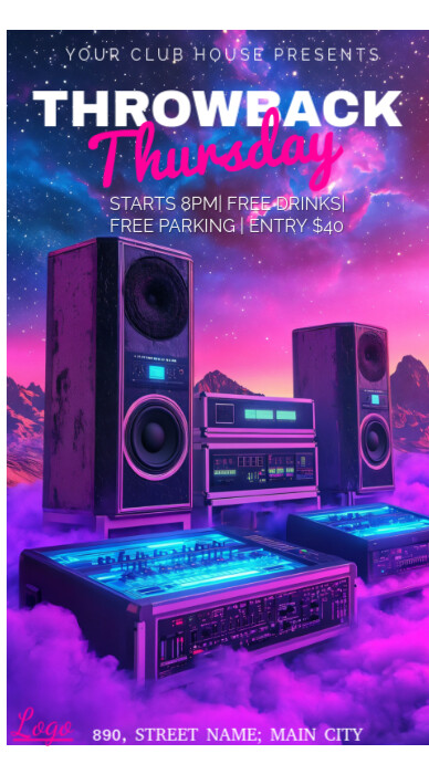 Copy of Purple Vintage Throwback Thursday Instagram Story | PosterMyWall