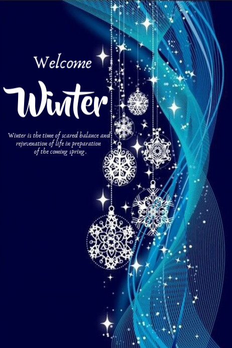 Purple Vintage Welcome Winter Poster Template | PosterMyWall