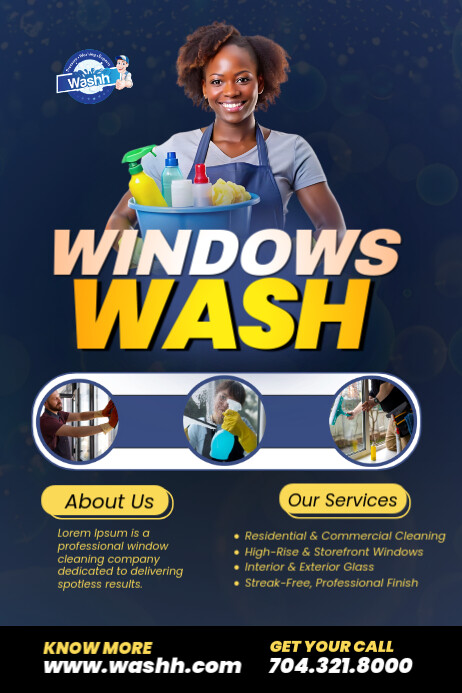 Purple Vintage Window Cleaning Poster Template | PosterMyWall