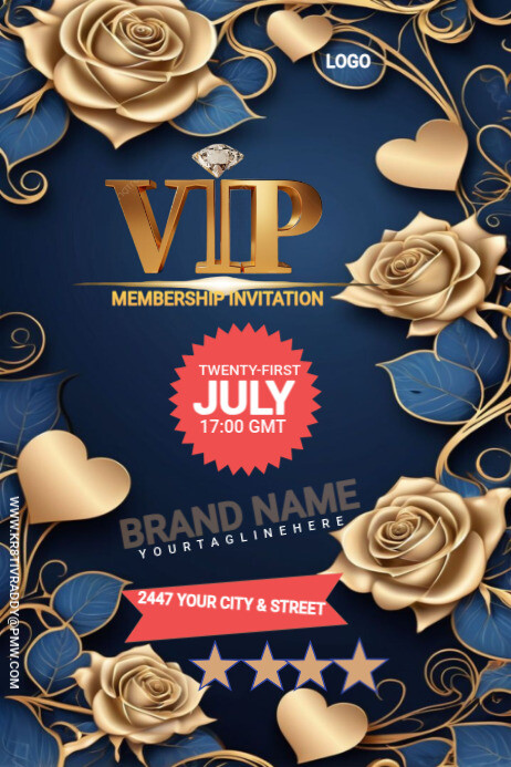 Purple Vip Membership Invitation Card Poster Template | PosterMyWall