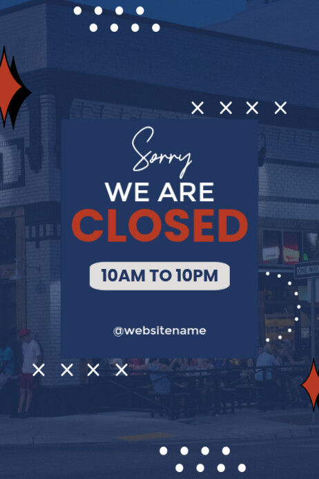 Purple We Are Closed Poster Template | PosterMyWall