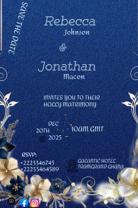Modèle Purple Wedding Invitation Template Poster | PosterMyWall