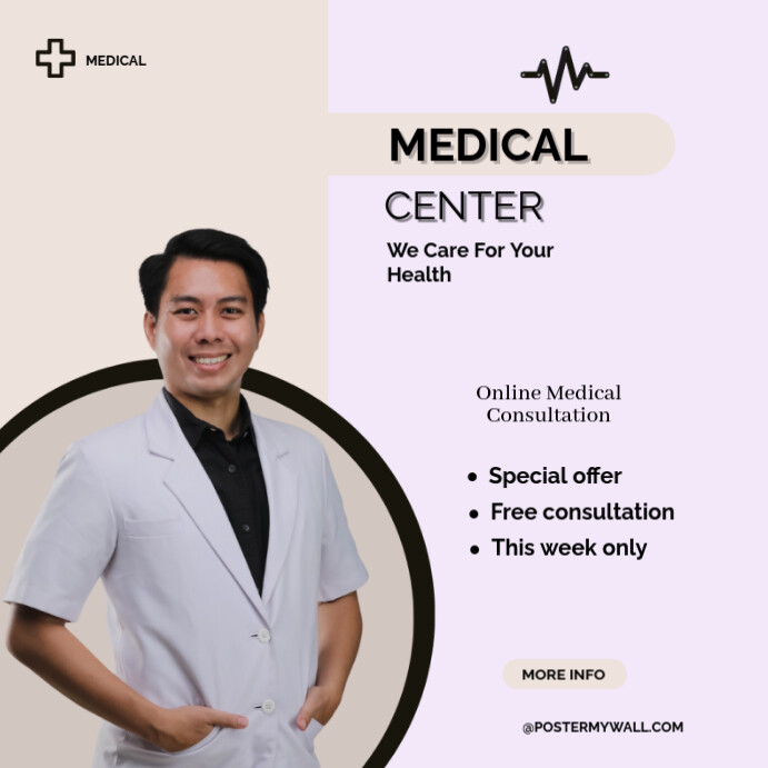 Purple White Black Provisional Medical Insta Template | PosterMyWall