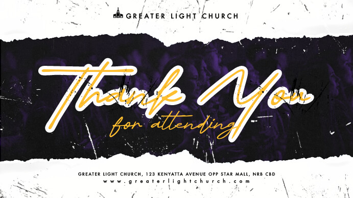 Copy of Purple White Maximalist Thank You Digital Dis | PosterMyWall