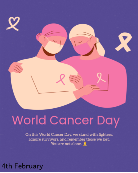 Purple World Cancer Day Instagram Portrait Template | PosterMyWall