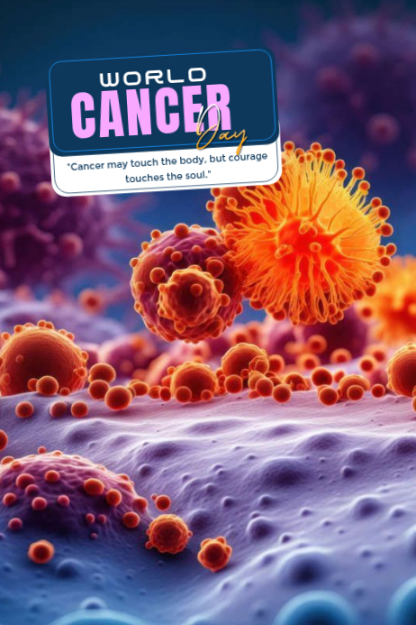 Purple World Cancer Day Poster Template | PosterMyWall