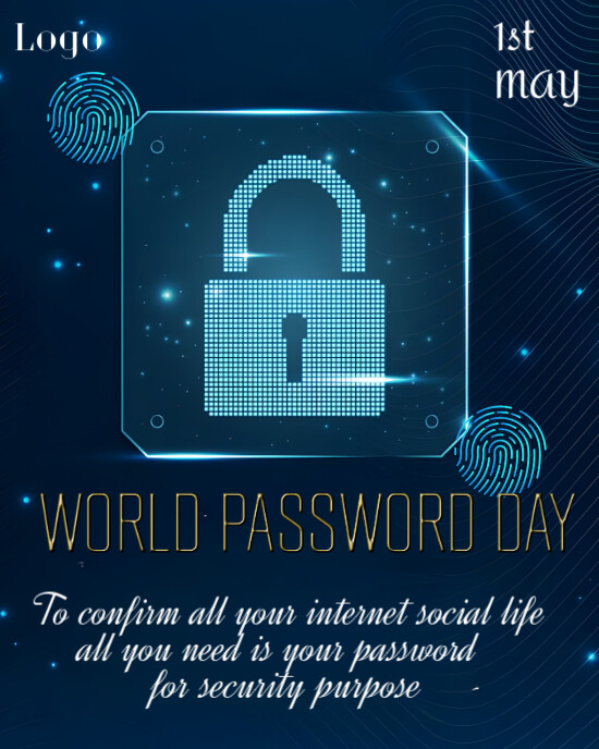 Copy of Purple World Password Day Instagram Portrait | PosterMyWall
