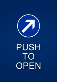 pull push to open door flyer Template | PosterMyWall