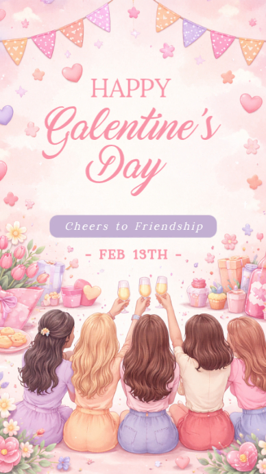 Putih Galentine's Day Celebration Instagram Story Template | PosterMyWall