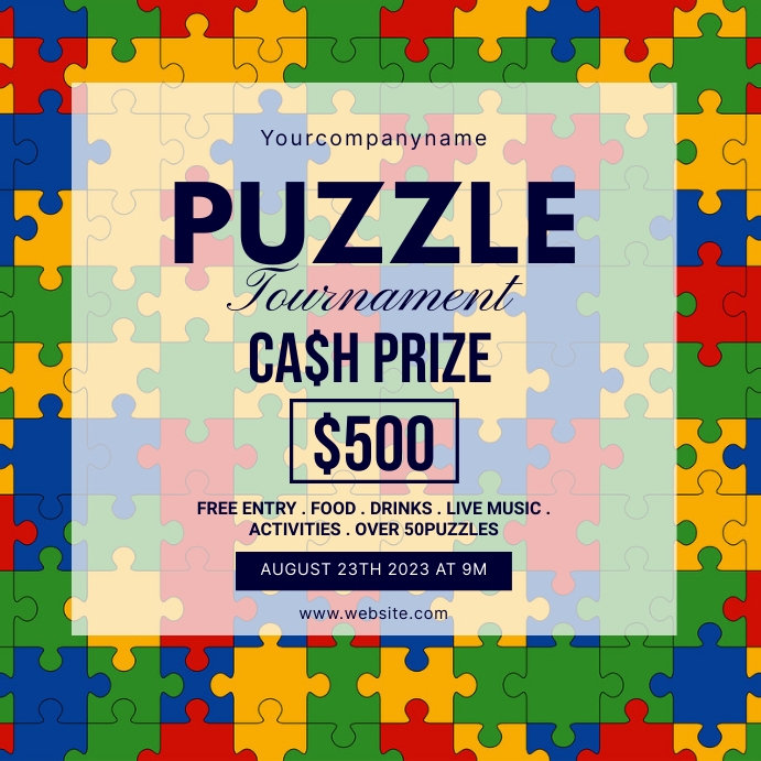 PUZZLE TOURNAMENT Template | PosterMyWall
