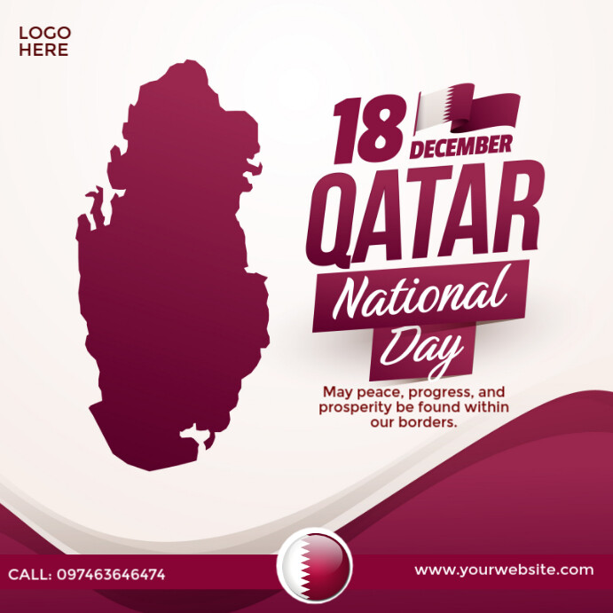 Qatar Day Template | PosterMyWall
