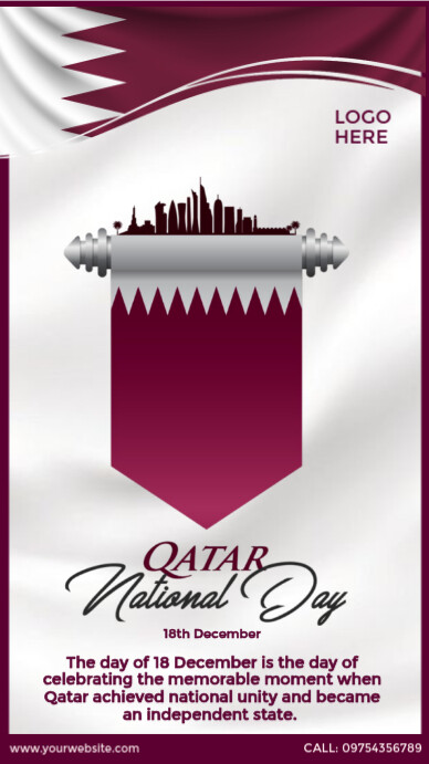 Qatar National Day Design Template | PosterMyWall